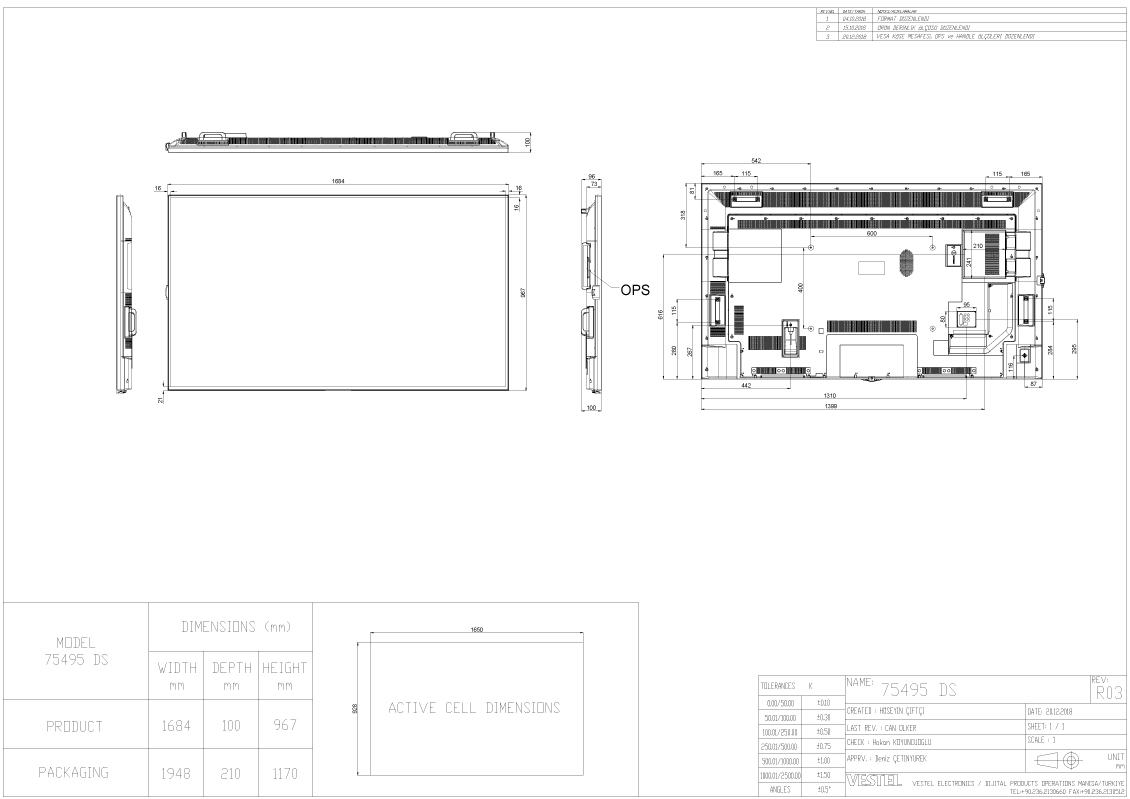 UHM75UH83/4 - Vestel Visual Solutions