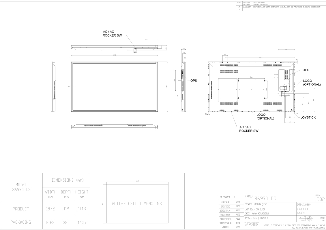 UHM86SH80B/4 - Vestel Visual Solutions